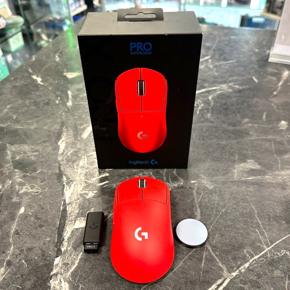 Pre-owned Logitech G PRO X SUPERLIGHT Gaming Mouse - (Red) - Own4Less